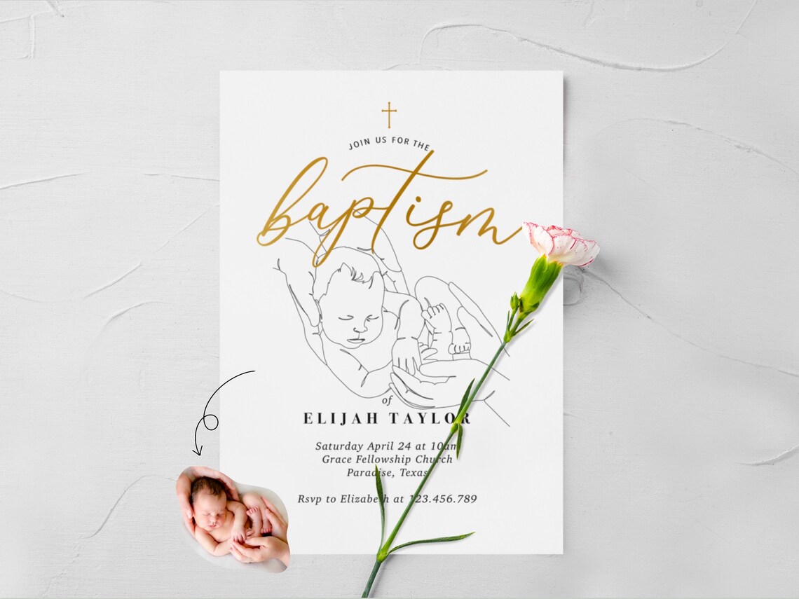 Personalized Baptism Invitation Card Multi Pack Custom - Etsy