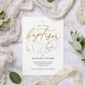 Personalized Baptism Invitation Card Multi Pack Custom - Etsy
