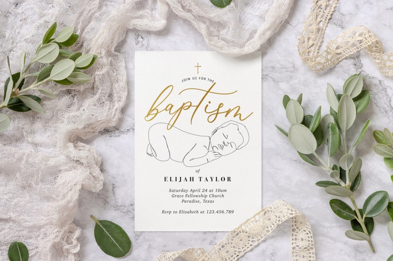 Personalized Baptism Invitation Card Multi Pack Custom - Etsy