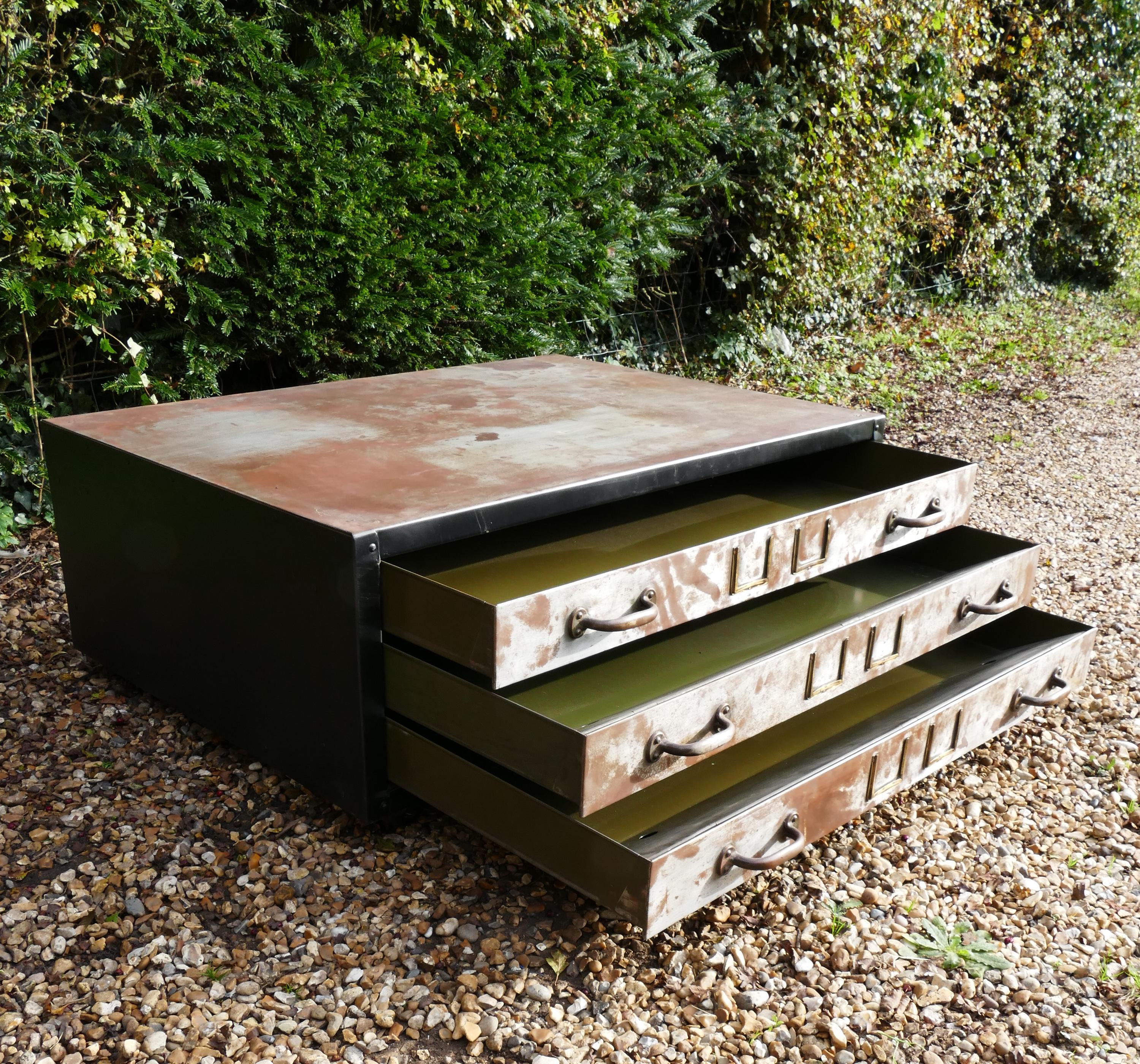 1920's Steel Plan Chest Cabinet - Etsy UK