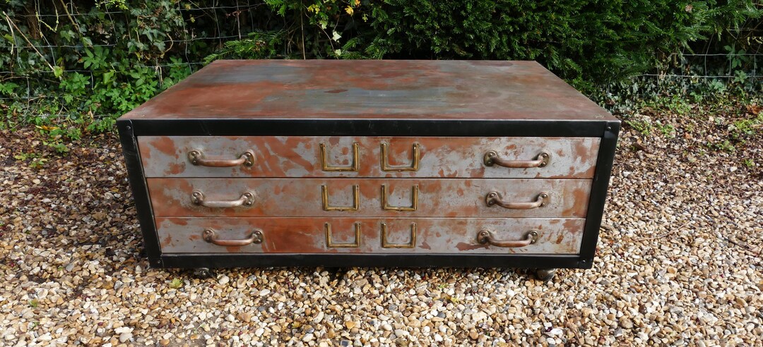 1920's Steel Plan Chest Cabinet - Etsy UK