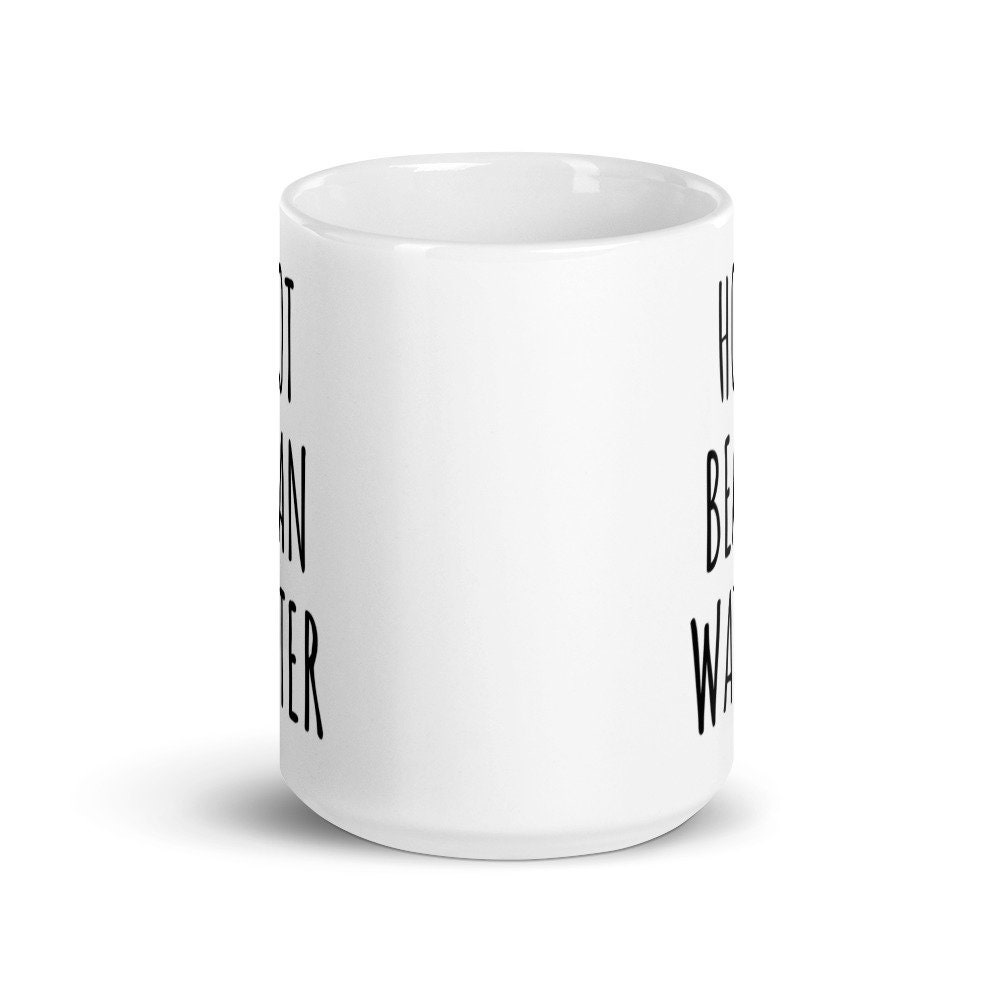 Hot Bean Water Coffee Mug White Elephant Gift Funny Black - Etsy