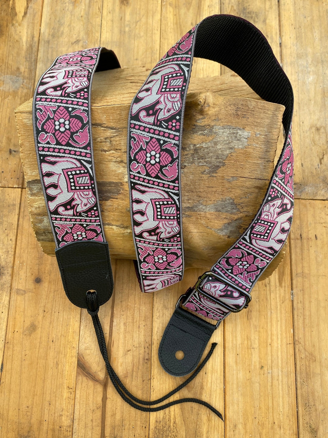Ukulele Strap, Mandolin Strap - 40mm, 1 1/2 Inch - Pink Elephant - Etsy
