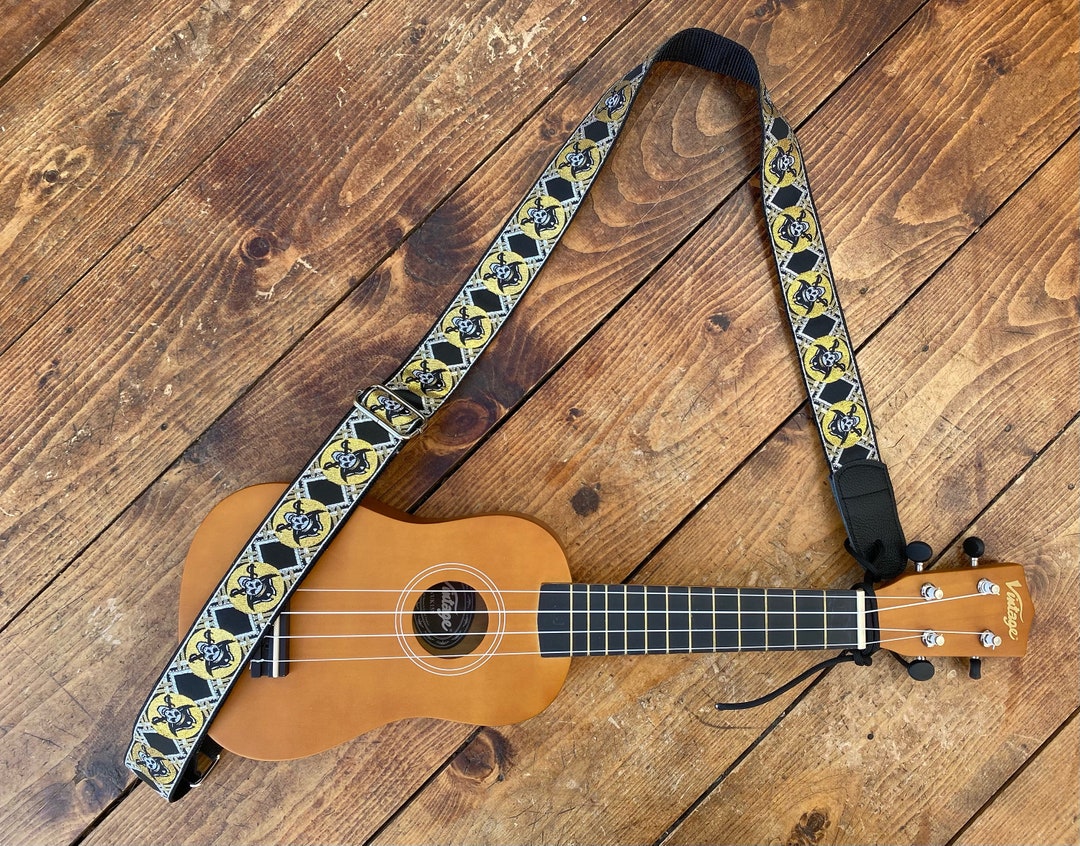 Ukulele Strap, Mandolin Strap- 40mm (1 1/2inch) -pirate, Skull and ...