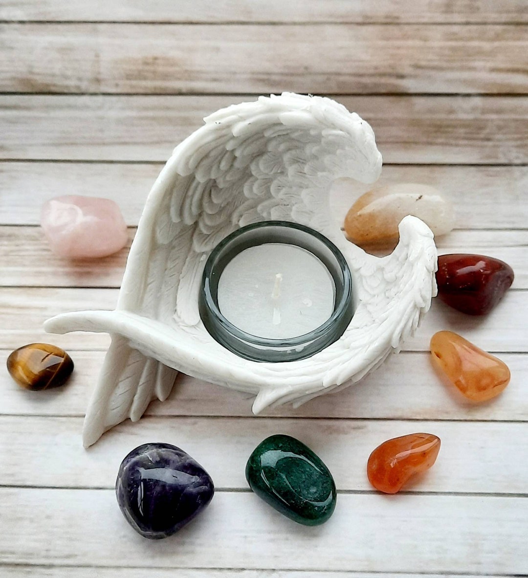 Stunning Angel Wing Tea Light Holder and Crystal Set of Your - Etsy