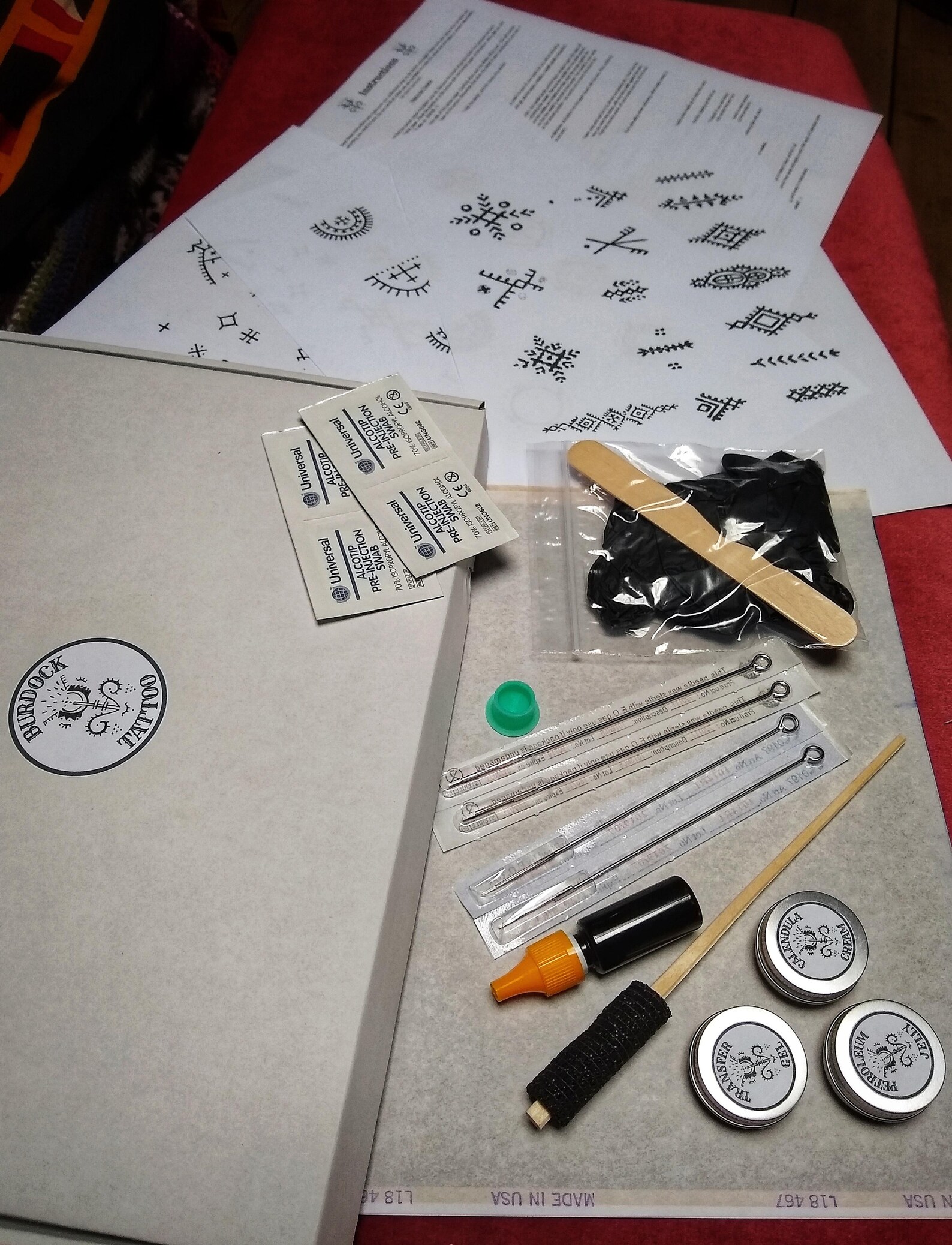 Hand Poke Tattoo Kit / Tattoo Design / DIY Tattoo Kit / Stick and Poke Tattoo Kit/ Tattoo Kit ...
