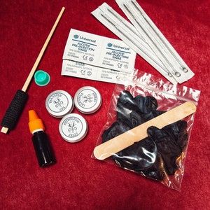 Hand Poke Tattoo Kit / Tattoo Design / DIY Tattoo Kit / Stick and Poke ...