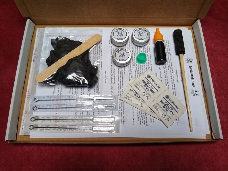Hand Poke Tattoo Kit / Tattoo Design / DIY Tattoo Kit / Stick and Poke ...