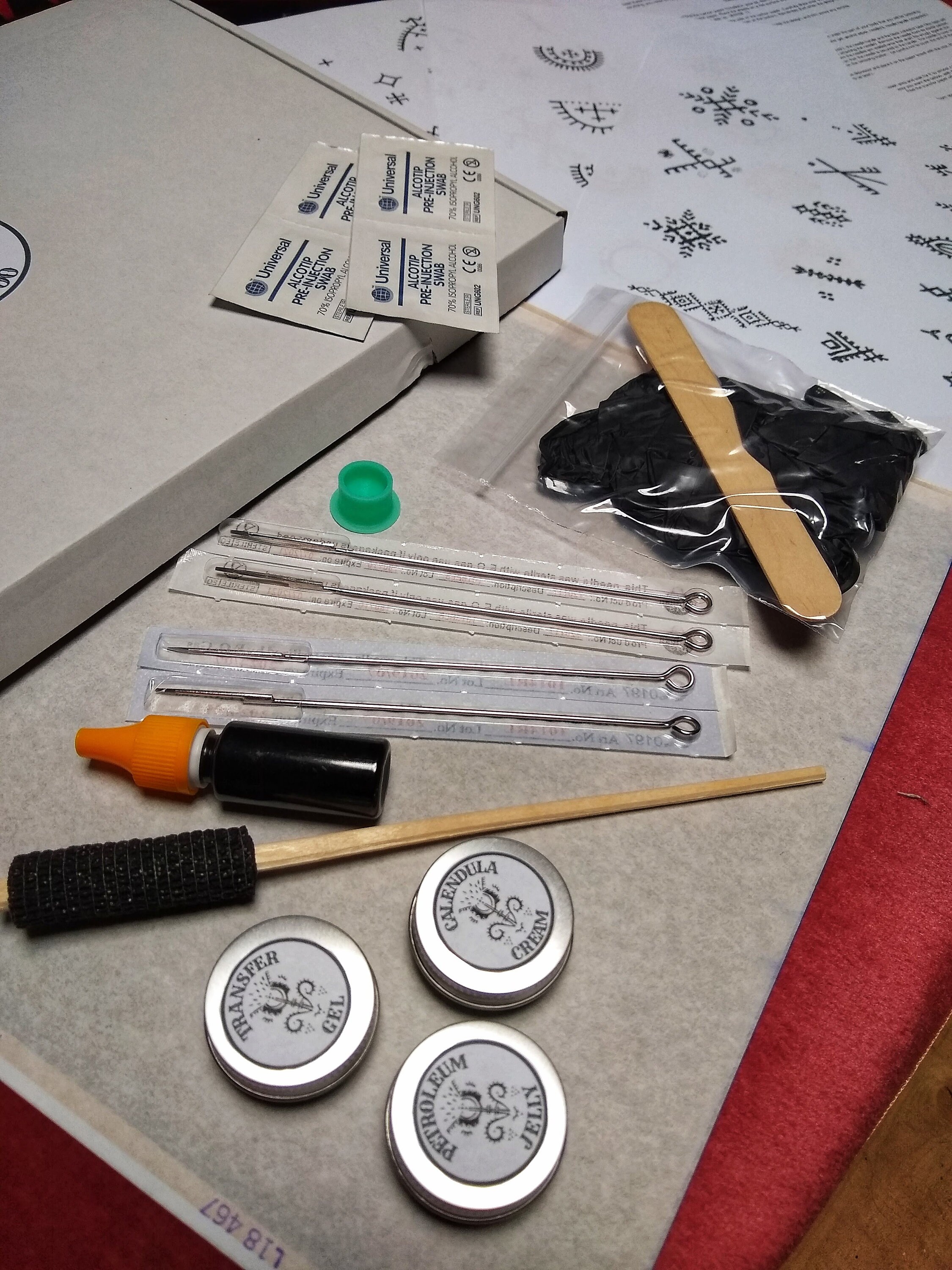 Hand Poke Tattoo Kit / Tattoo Design / DIY Tattoo Kit / Stick and Poke ...
