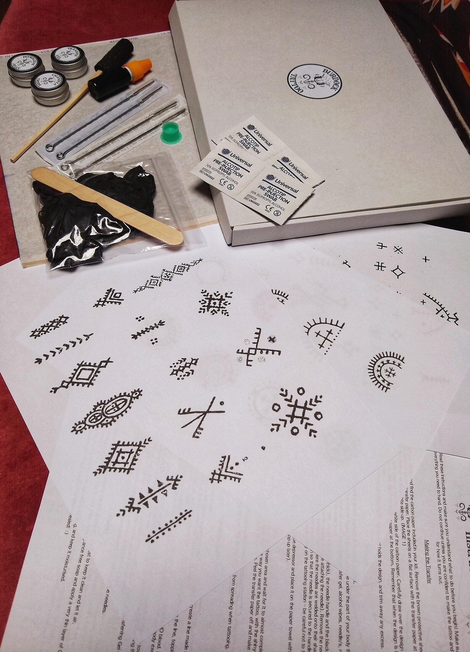 Hand Poke Tattoo Kit / Tattoo Design / DIY Tattoo Kit / Stick and Poke ...