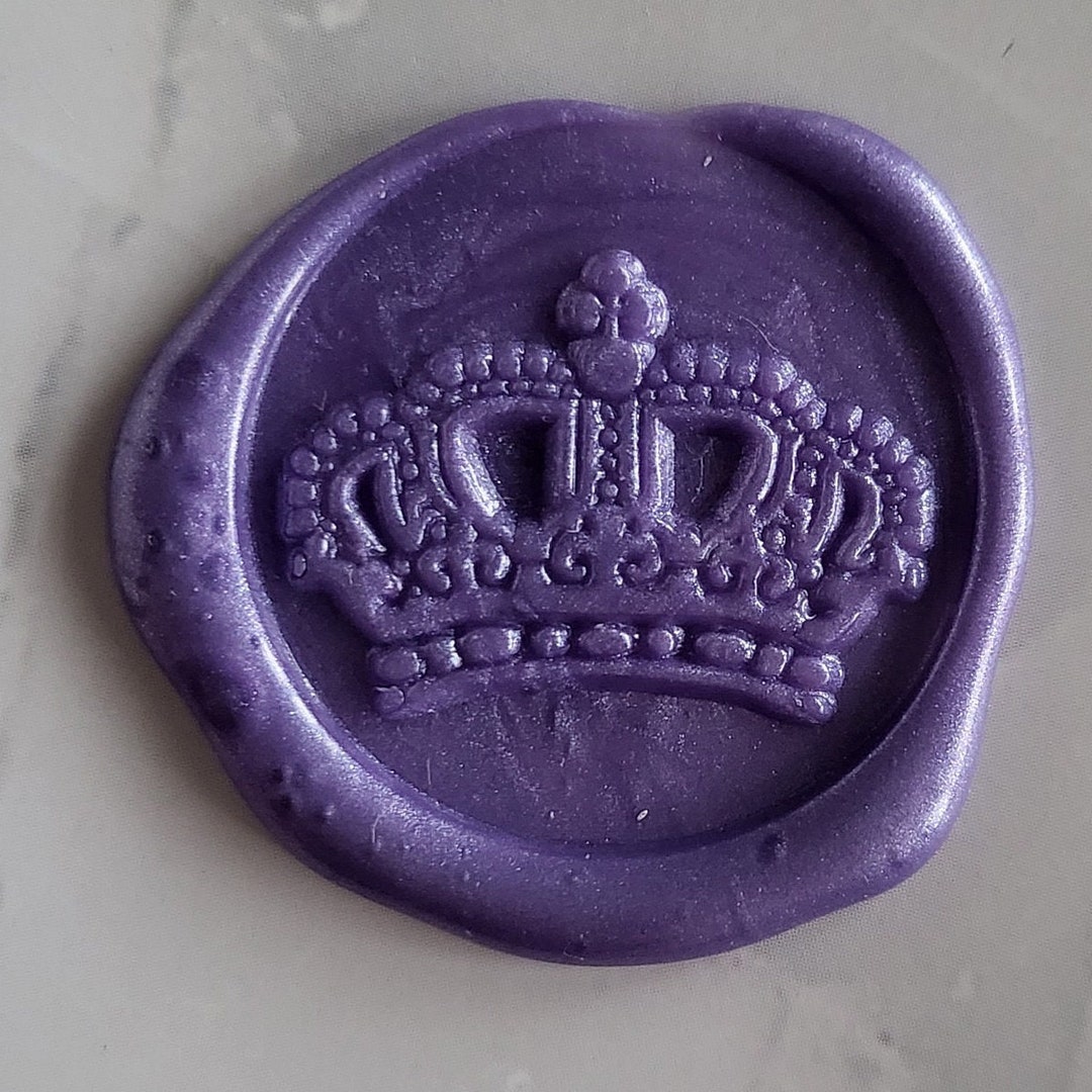 King Queen Royal Crown Wax Seal, Self Adhesive Backing, Many Colors ...