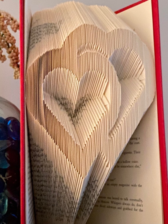 Double Heart Book Folding Pattern How to Book Fold | Etsy