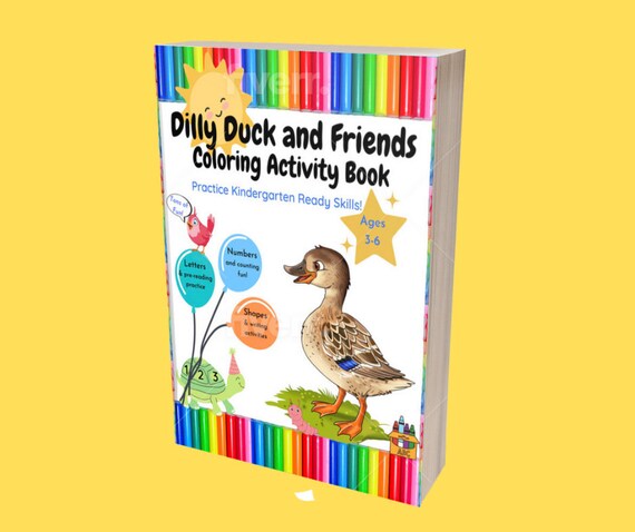 Dilly and Friends Coloring-activity Book 2-7 Ages Will Love - Etsy