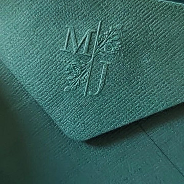 Embossed Monogram - Etsy