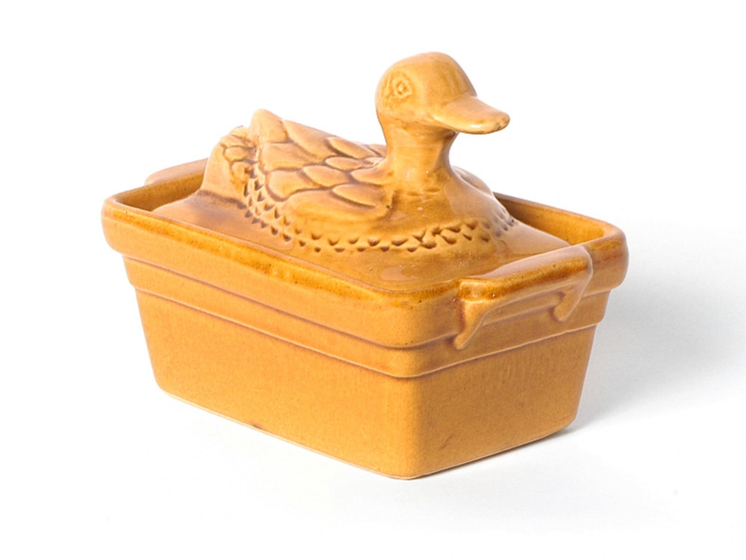 Duck Paté Tureen, Majolica Marked, French, Vintage, Small Size. Tan ...