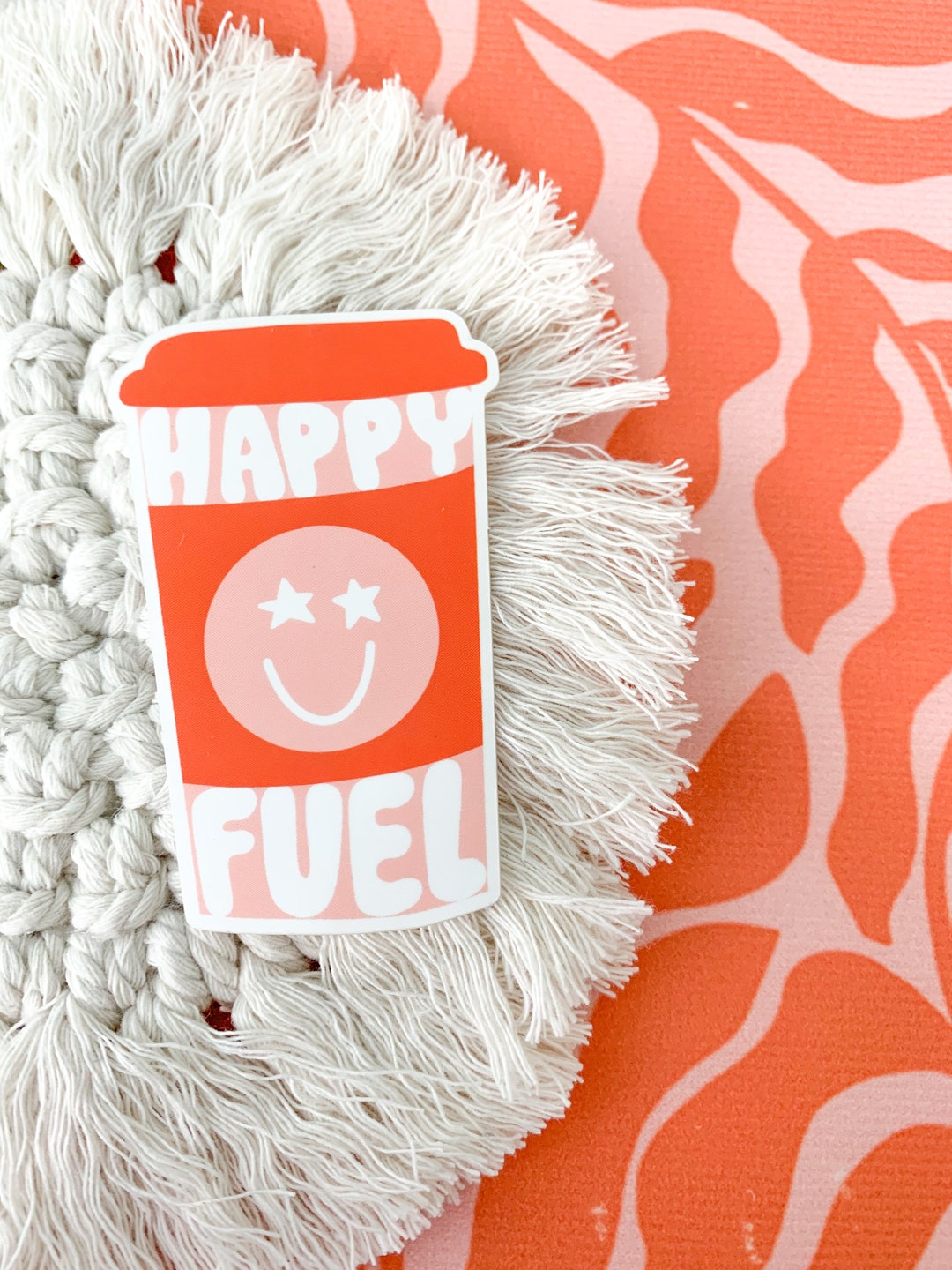 Happy Fuel Vinyl Sticker / Coffee Sticker / Hydroflask Sticker - Etsy