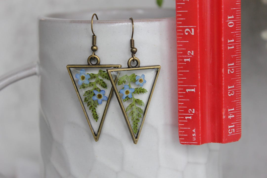 Fern and Forget Me Not Triangles - Etsy