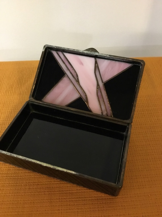 Stained Glass Hobbyist Hand Crafted Jewelry Box