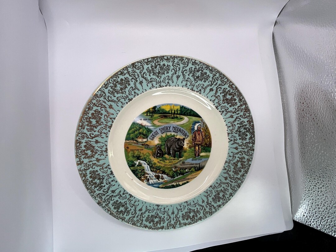 Vintage “great Smoky Mountains: National Park” Collective Plate. - Etsy