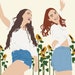 Personalized Portrait Friends, Illustration of 2 People for Gift ...