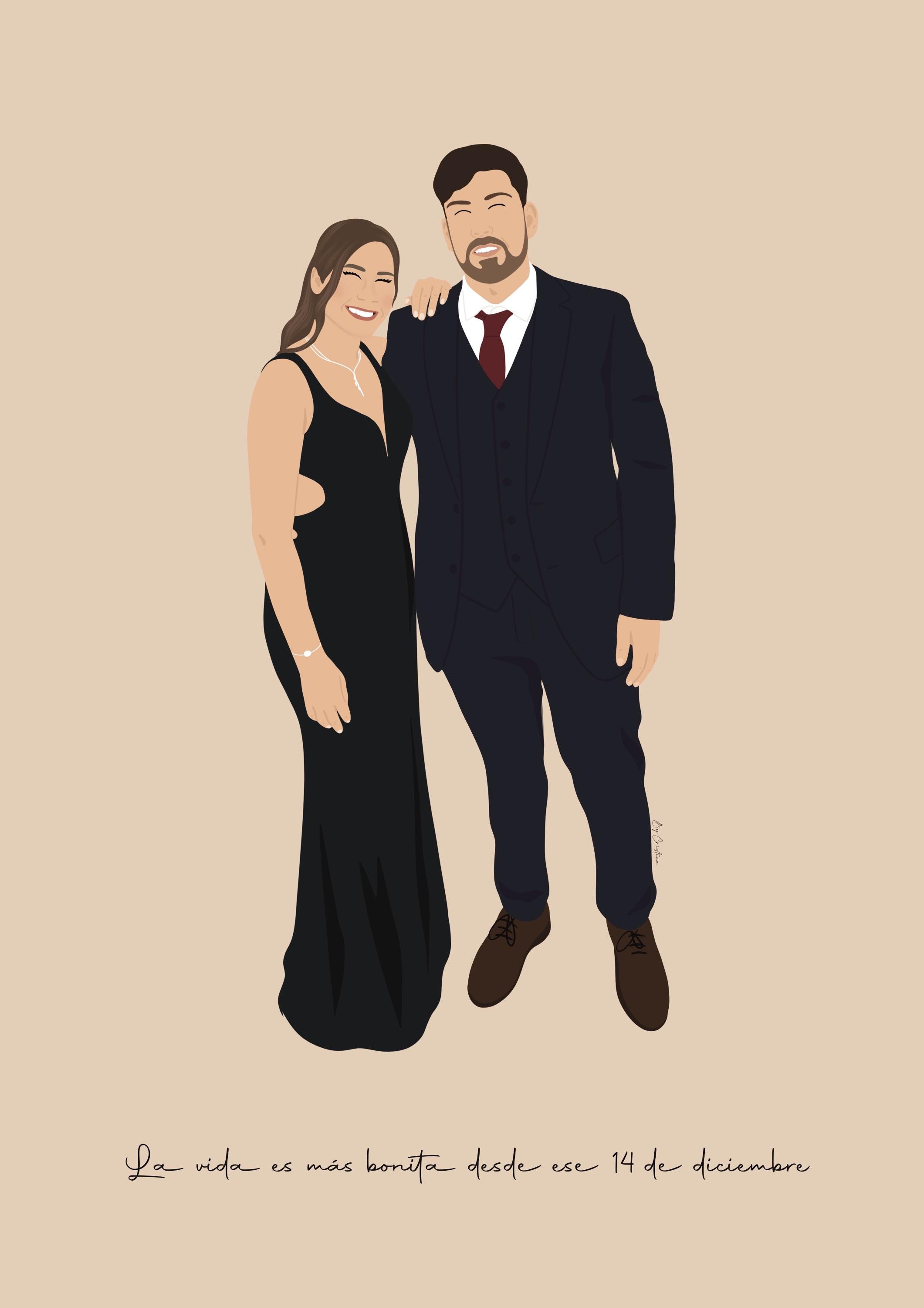 Personalized Face Illustration | Unique Digital Portrait for Gift ...
