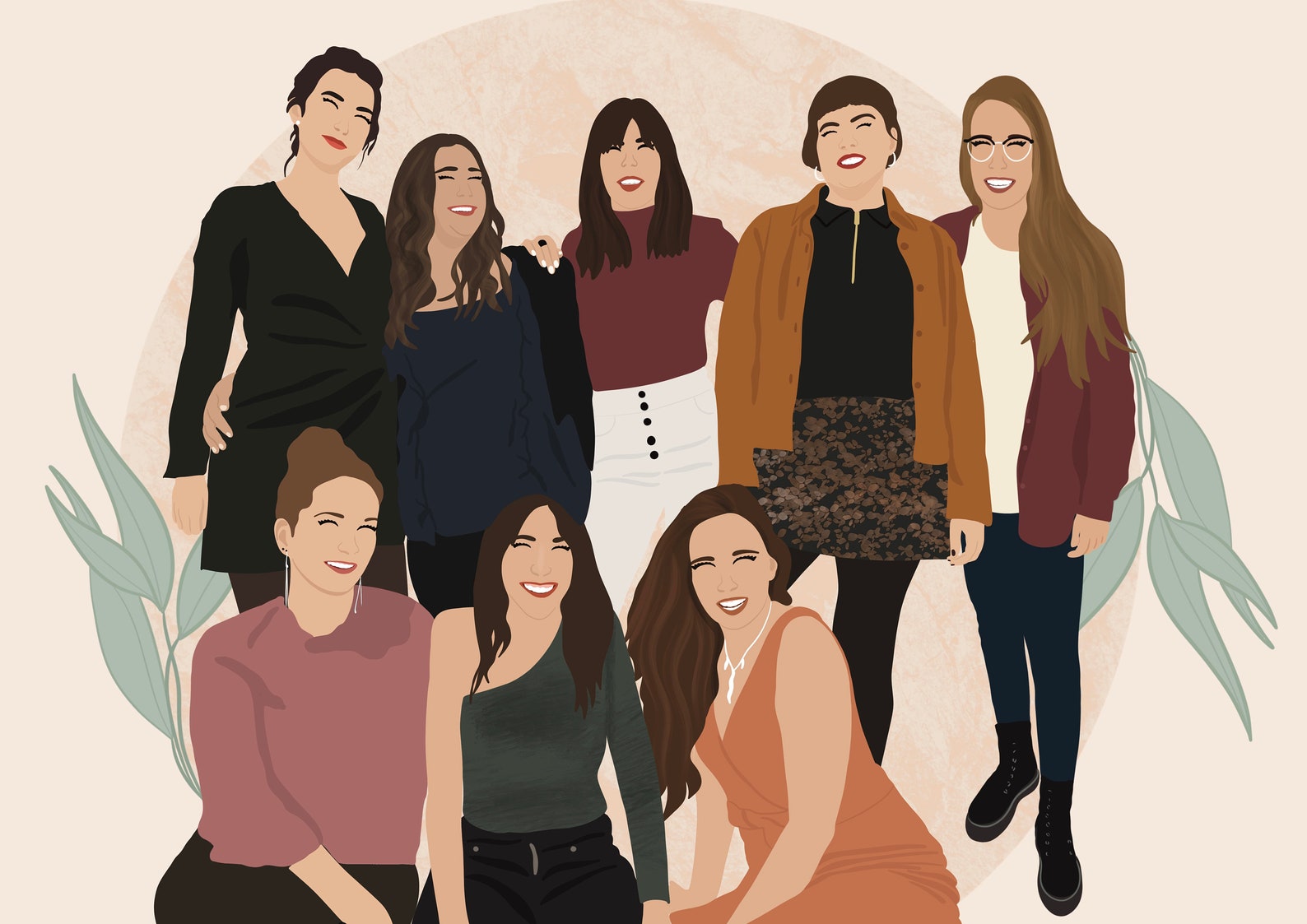 Personalized Illustration Friends Personalized Illustration - Etsy