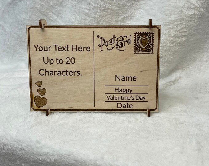Sending Love Personalized Wood Postcard, Wood Keepsake, Keepsake for ...
