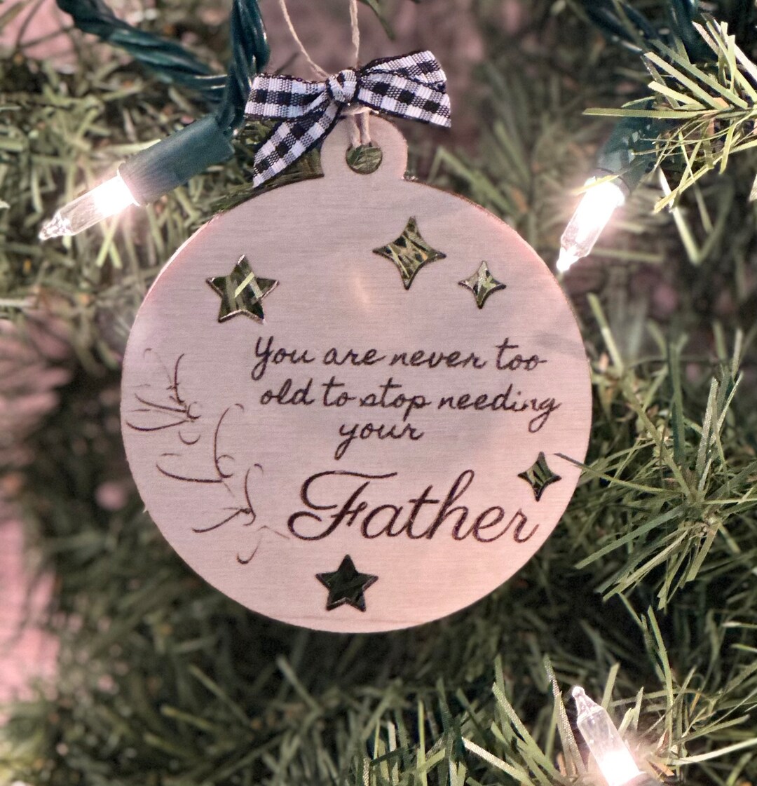 Birch Wood Father Christmas Ornament - Gift for Dad - Etsy
