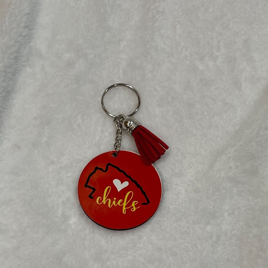 Chiefs Sublimated Keychain - Etsy