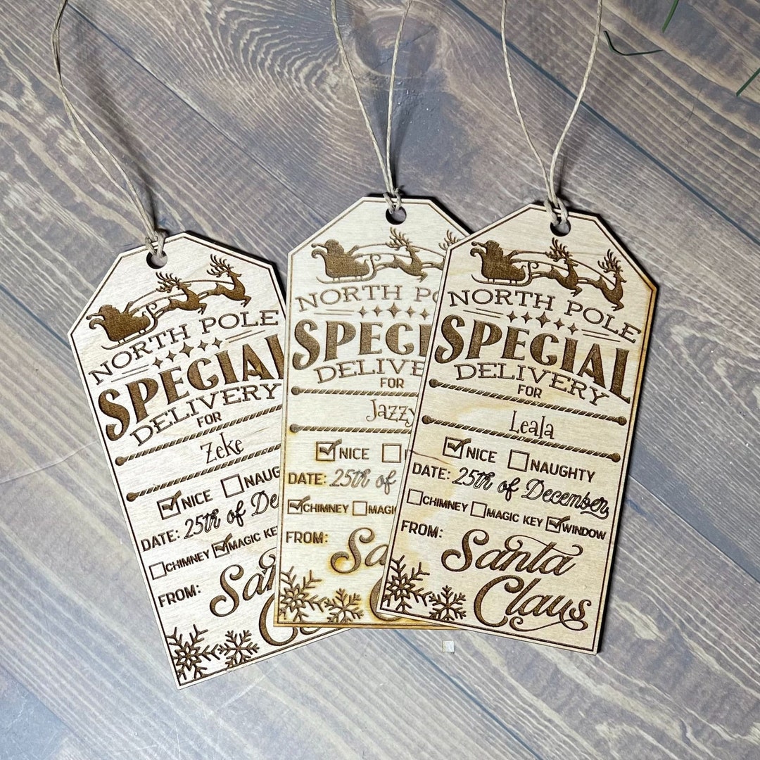 Santa Tag, Christmas Santa Tag, Personalized Gift Tag, Santa Gift Tags ...