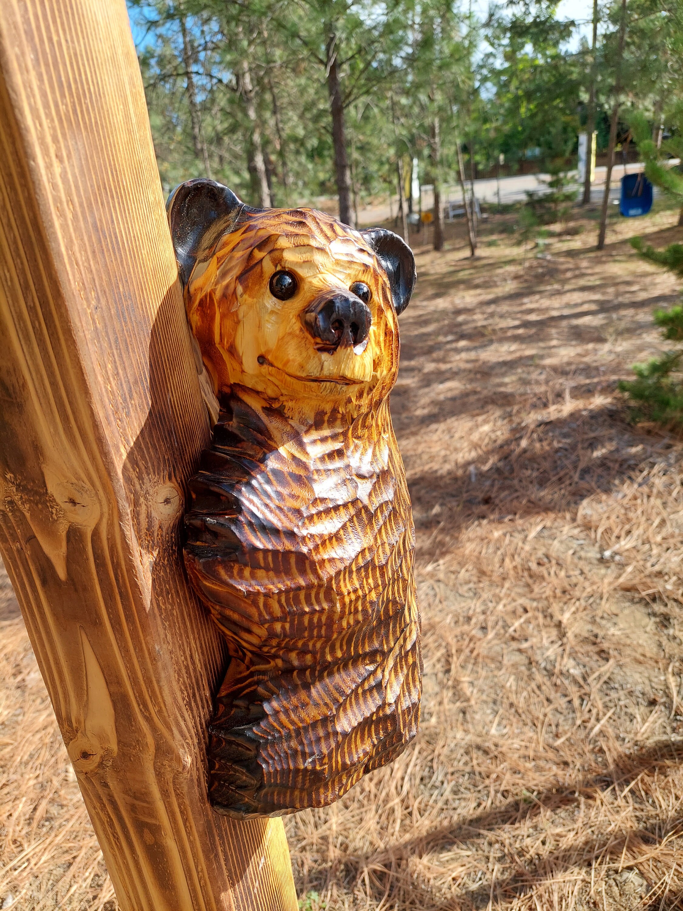 Chainsaw Carved Climbing Bear 15 Made for Posts - Etsy