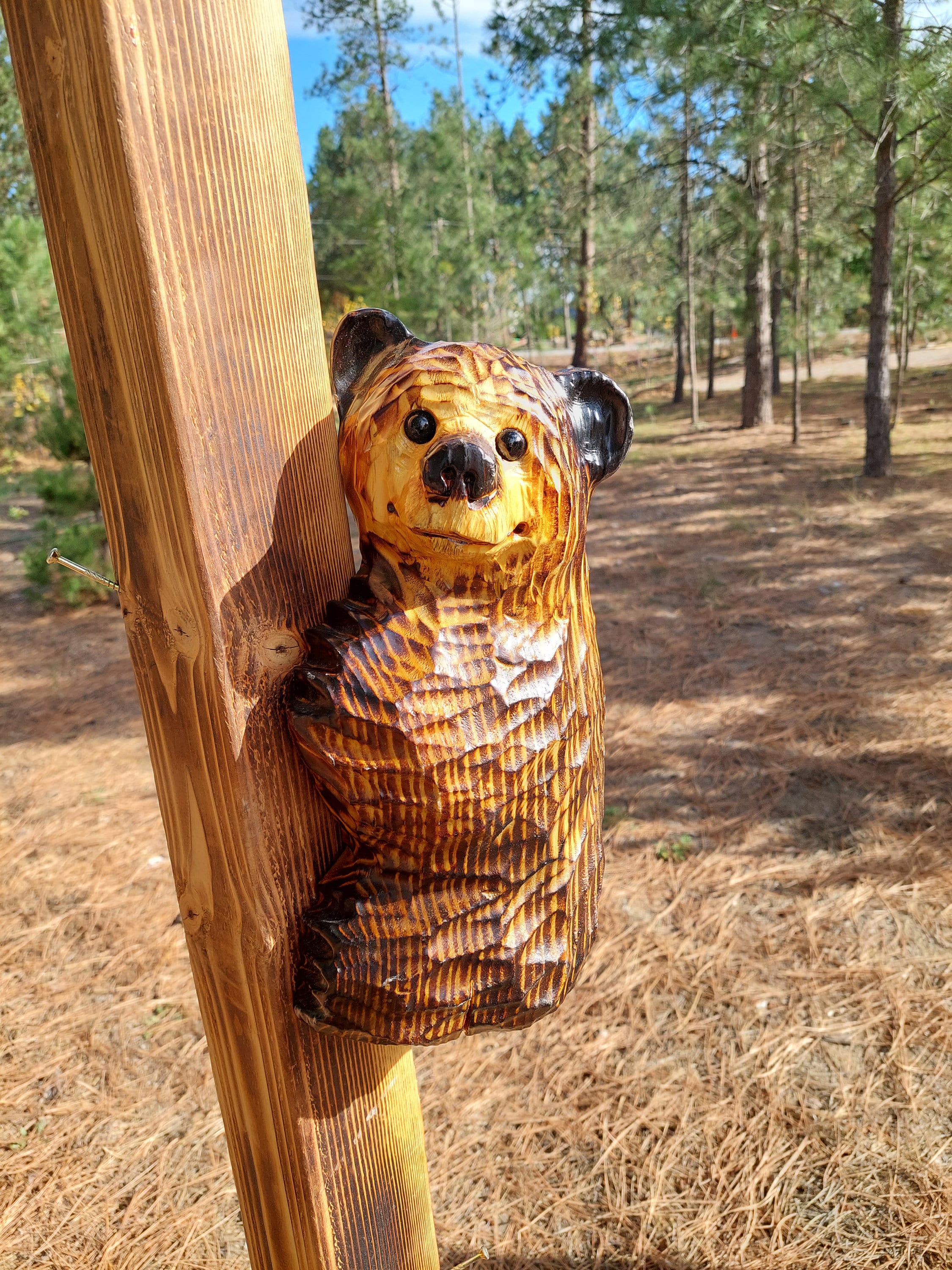 Chainsaw Carved Climbing Bear 15 Made for Posts - Etsy