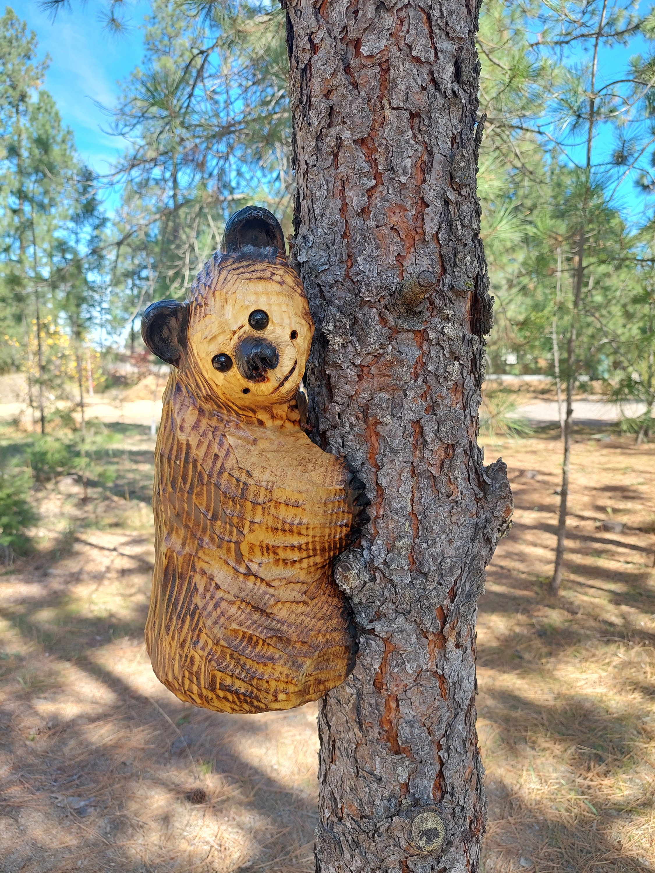 Chainsaw Carved Climbing Bear 15 Made for Posts - Etsy