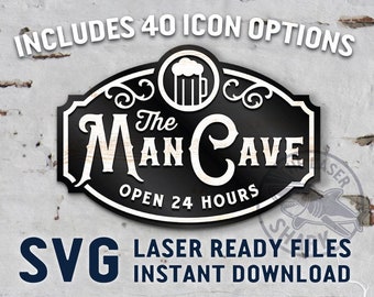 Man Cave Sign Svg - Etsy