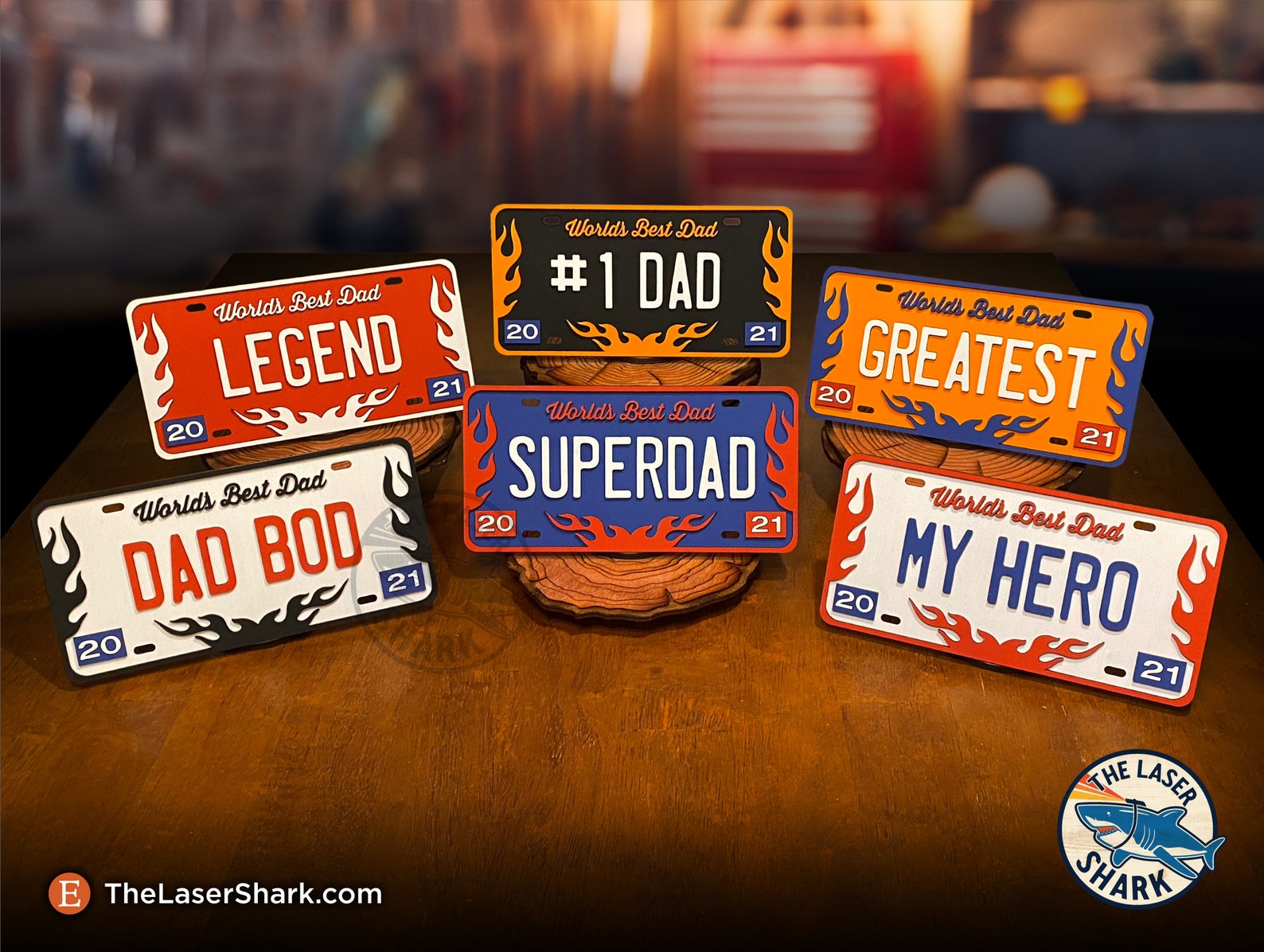 Dad Themed License Plates SVG Laser Cut Files - Glowforge Laser Cutter ...