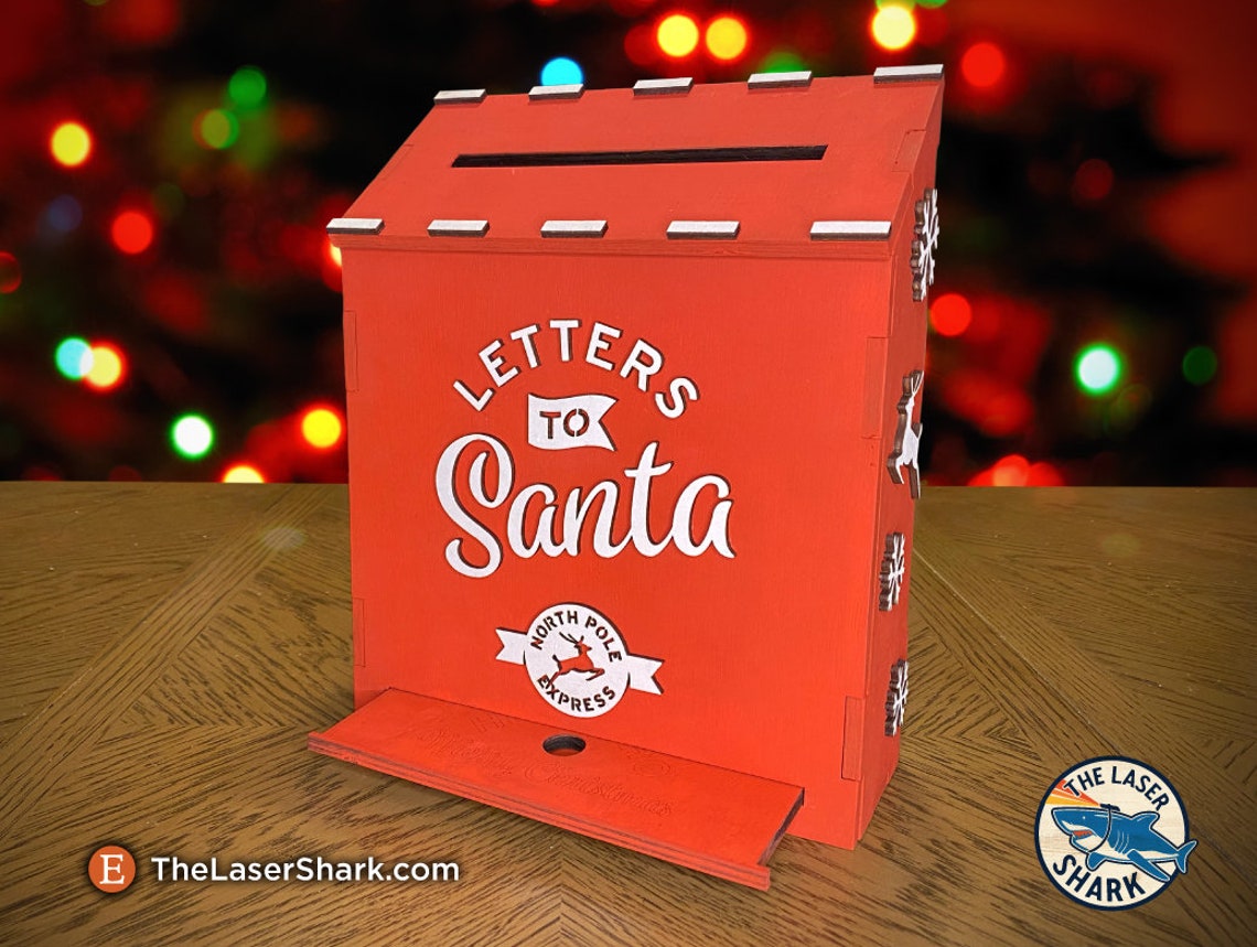 Letters to Santa Mailbox SVG Laser Cut Files for Glowforge Laser Cutter ...