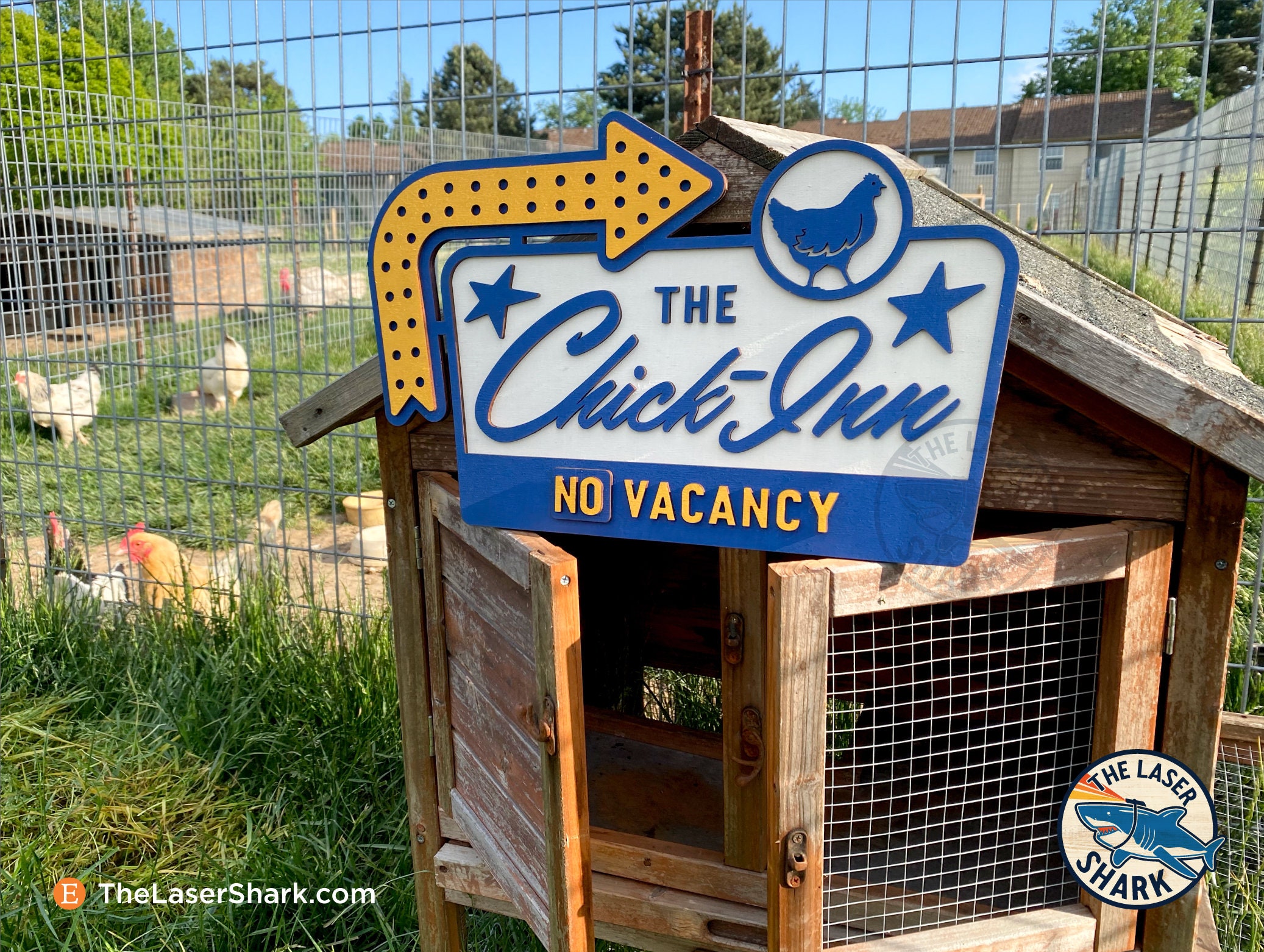 Chick-inn Sign SVG Laser Cut Files for Glowforge Laser - Etsy Australia