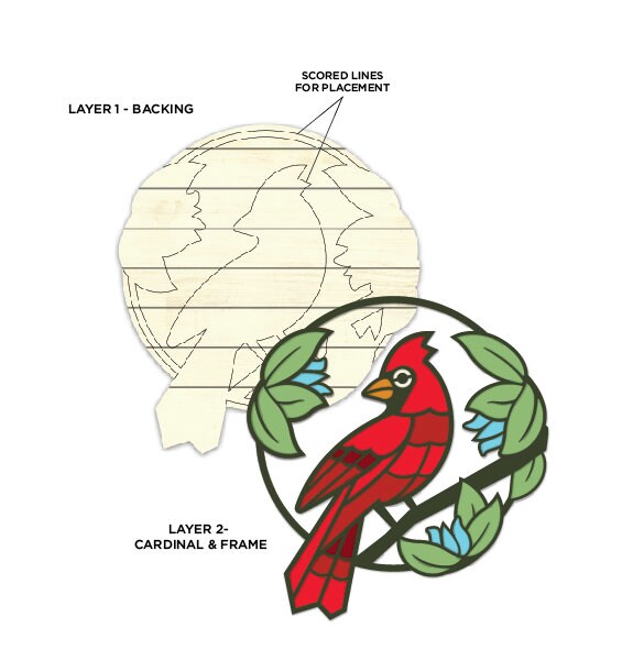 CARDINAL SVG Laser Cut Files for Glowforge Laser Cutter | Etsy