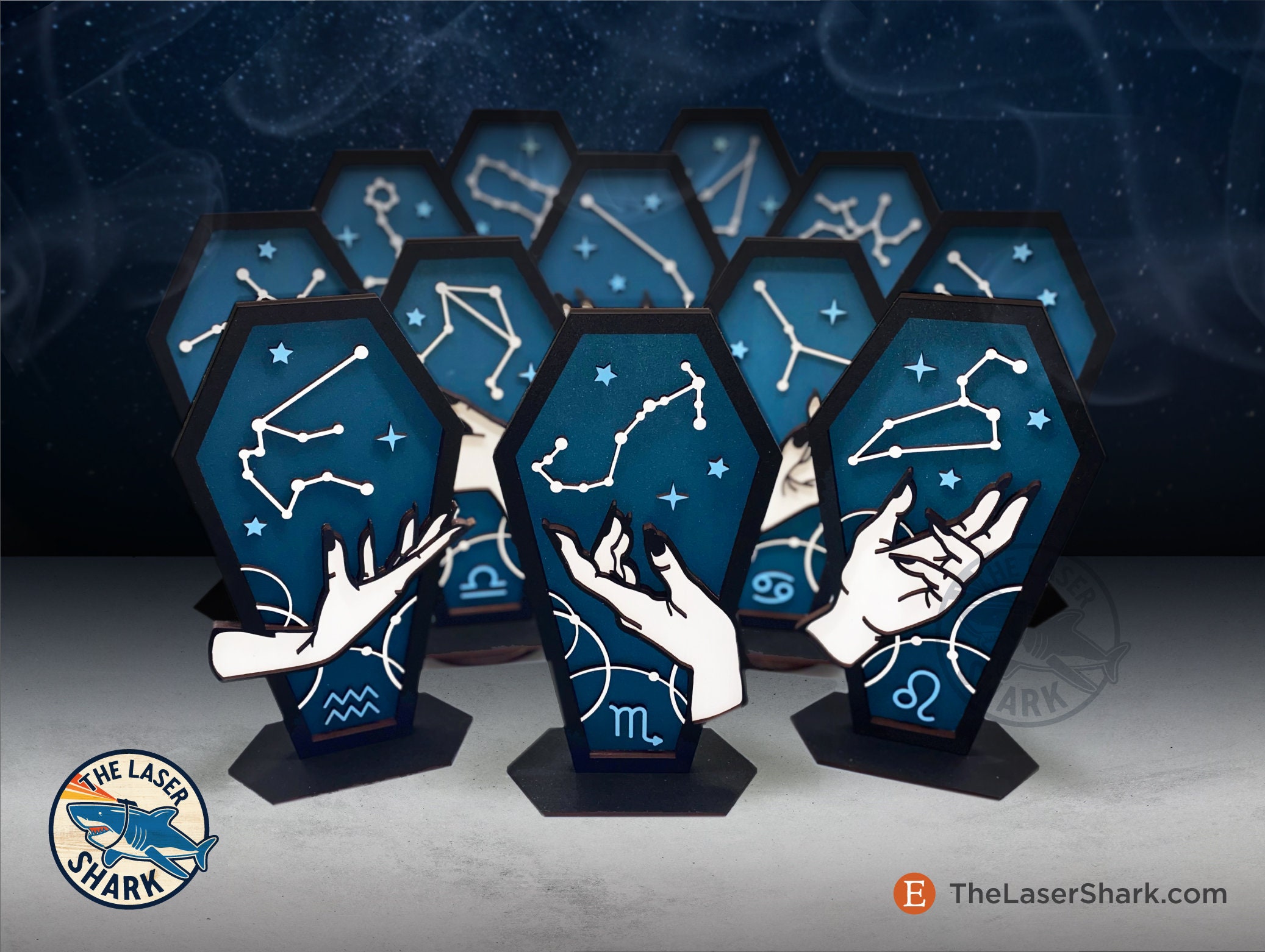 ZODIAC Hand Coffins 12 SVG Laser Cut Files for Glowforge - Etsy