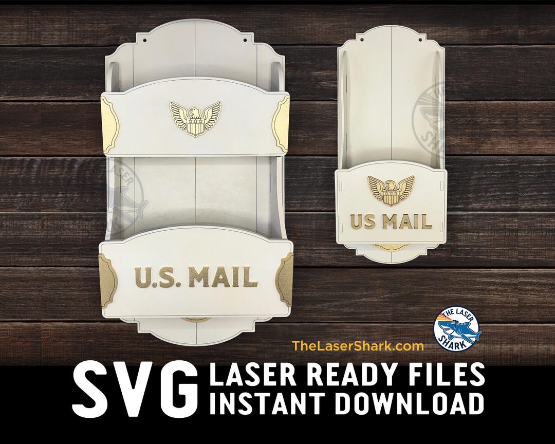 US Mail Wall Holders - Two Sizes - SVG Laser Cut Files Glowforge Laser ...
