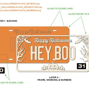 Halloween License Plates SVG Laser Cut Files for Glowforge -laser ...