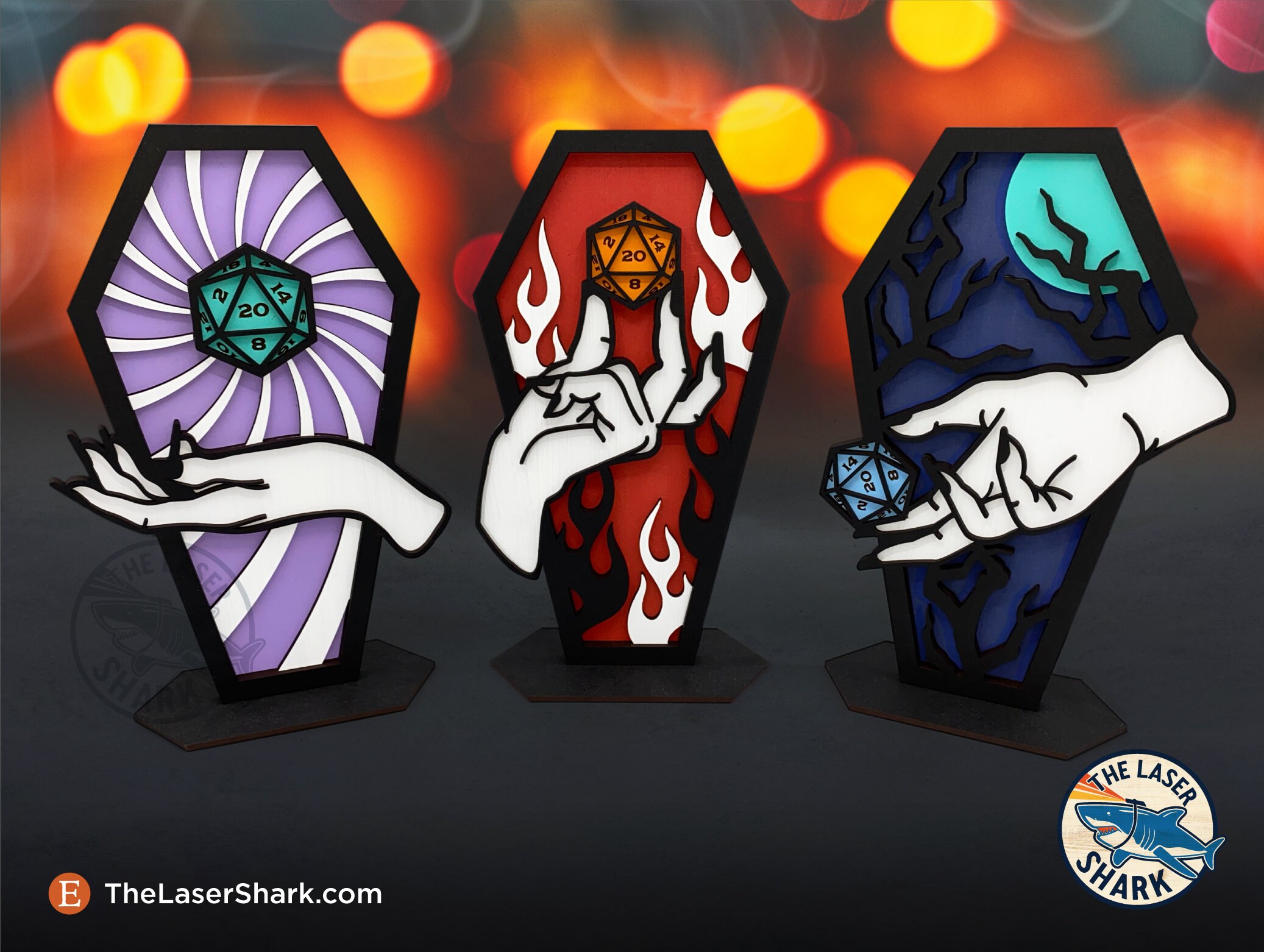 D20 Witch Hand Coffins - SVG Laser Cut Files for Glowforge Laser Cutter ...