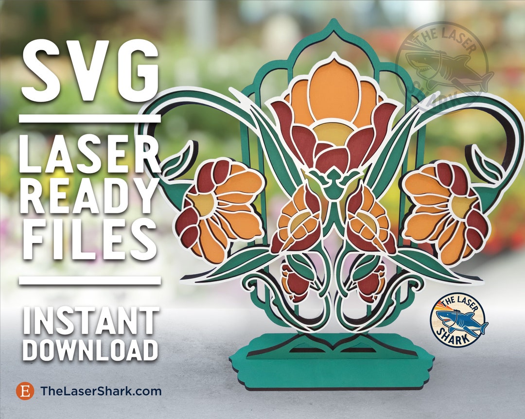 Womanly Flowers SVG Laser Cut Files for Glowforge Laser Cutter Artwork ...