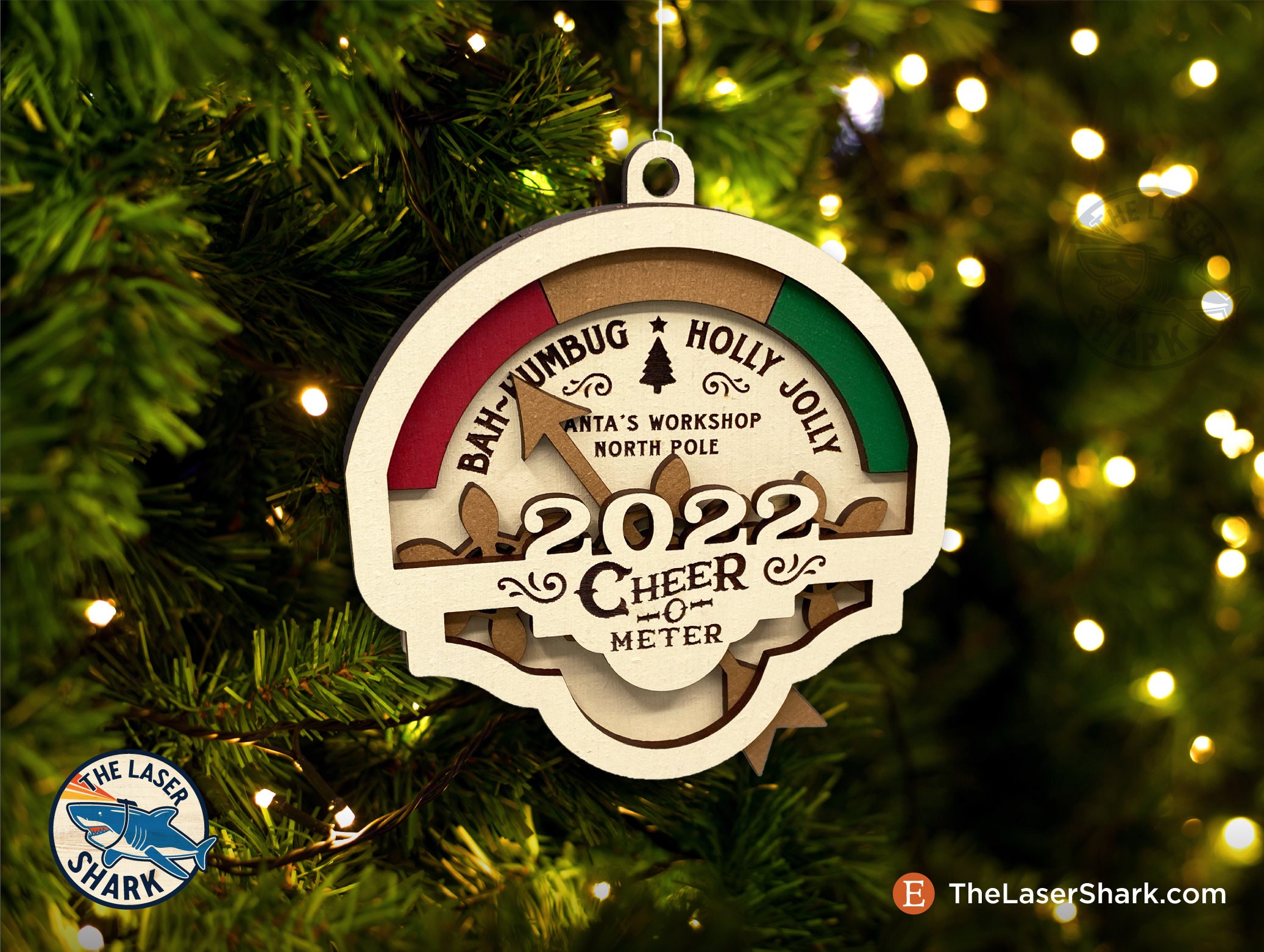 CHEER-O-METER Ornament SVG 2024 Laser Cut Files for Glowforge Laser ...