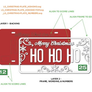 Christmas License Plates SVG Laser Cut Files for Glowforge -laser ...