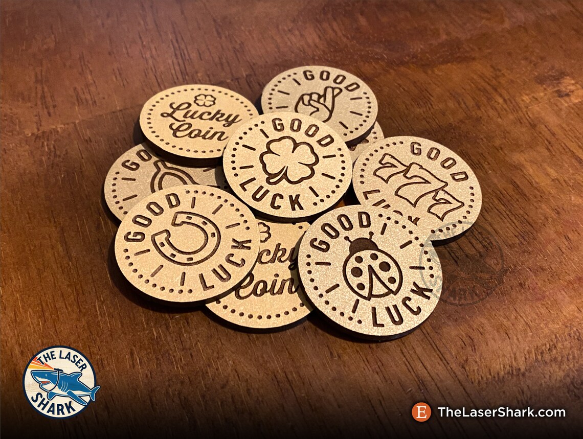 Lucky Coins SVG Laser Cut Files for Glowforge - Artwork Vector File ...