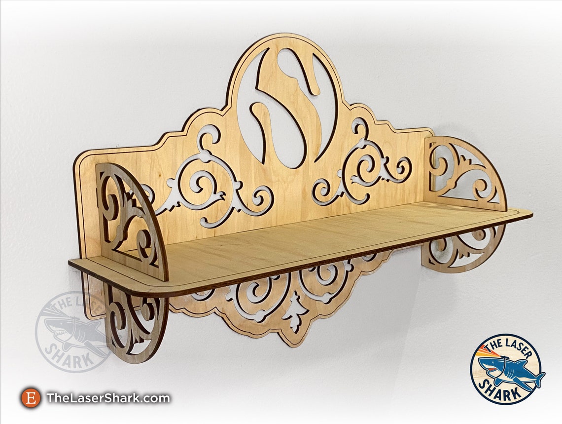 Monogram Shelves SVG Laser Cut Files for Glowforge Laser | Etsy
