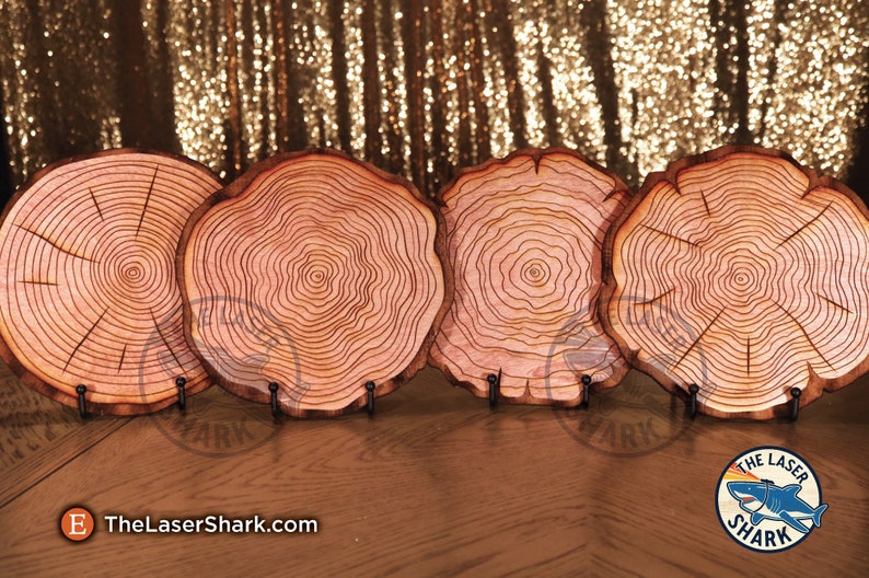 Tree Ring Backings SVG Laser Cut Files for Glowforge -laser Cutter ...