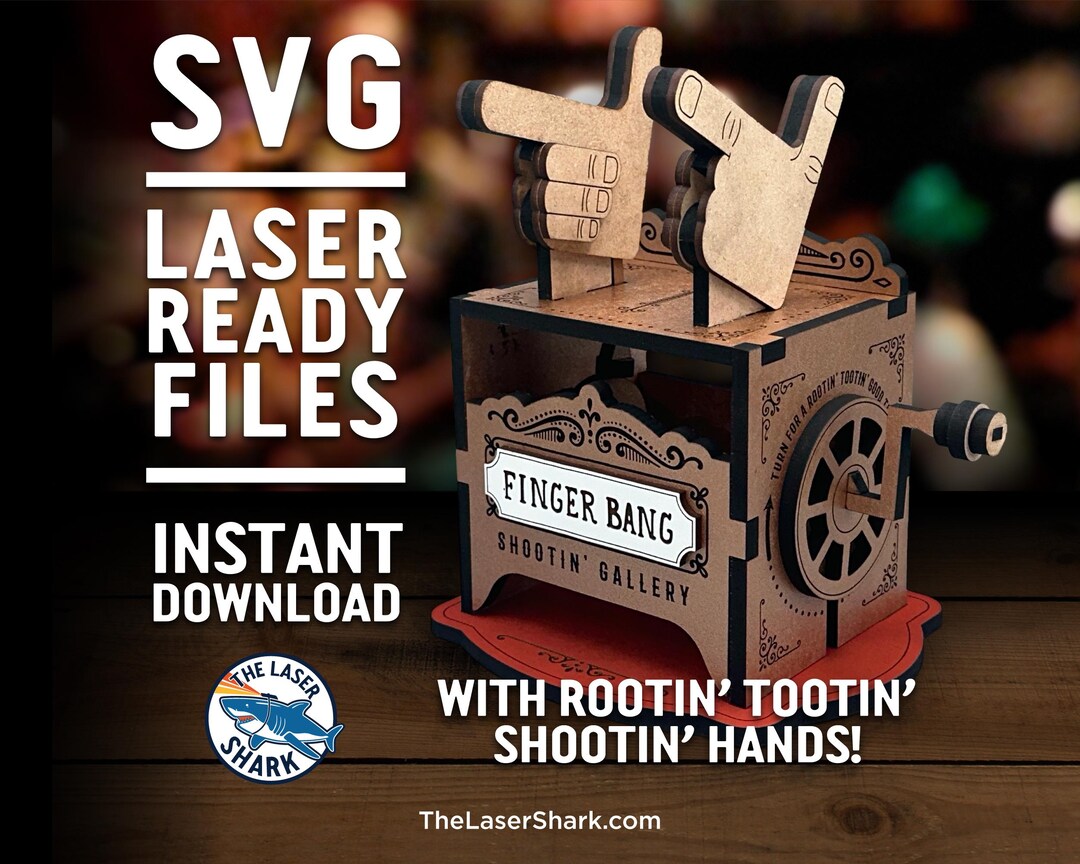 Finger Bang Toy - SVG Laser Cut Files - Glowforge Cutter Artwork ...