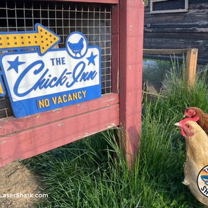Chick-inn Sign SVG Laser Cut Files for Glowforge - Laser Cutter Artwork ...